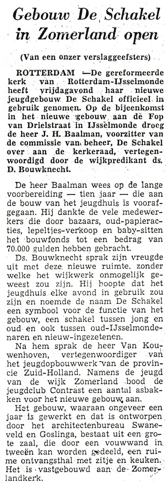 De Gereformeerde Kerk te Rotterdam-IJsselmonde (3) | Website gewijd aan ...